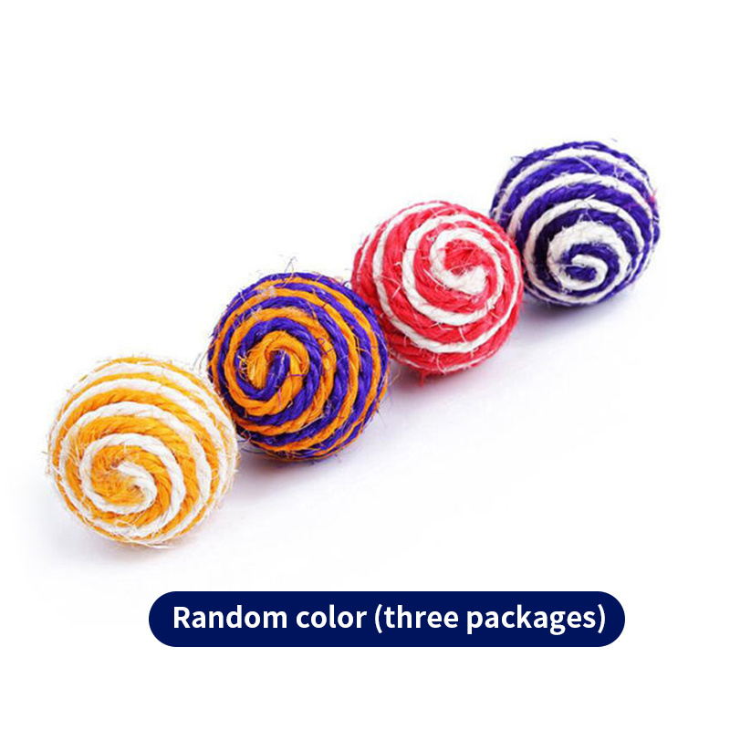 Sisal ball cat toy ball amusing cat walking toys cat scratching ball ...